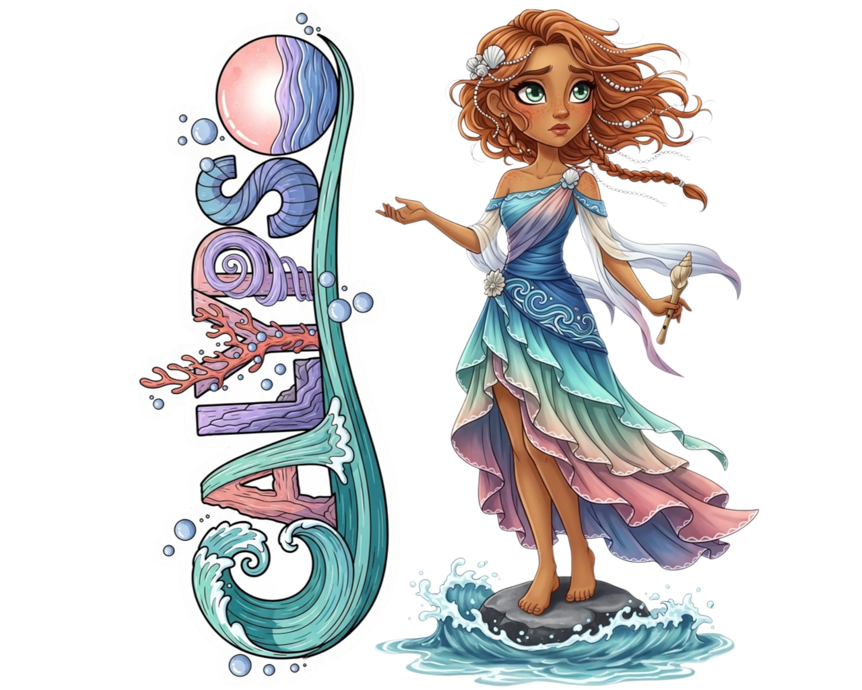 Calypso Sticker and Magnet - The Sea Enchantress Mythkins™ – Sea Nymph ...