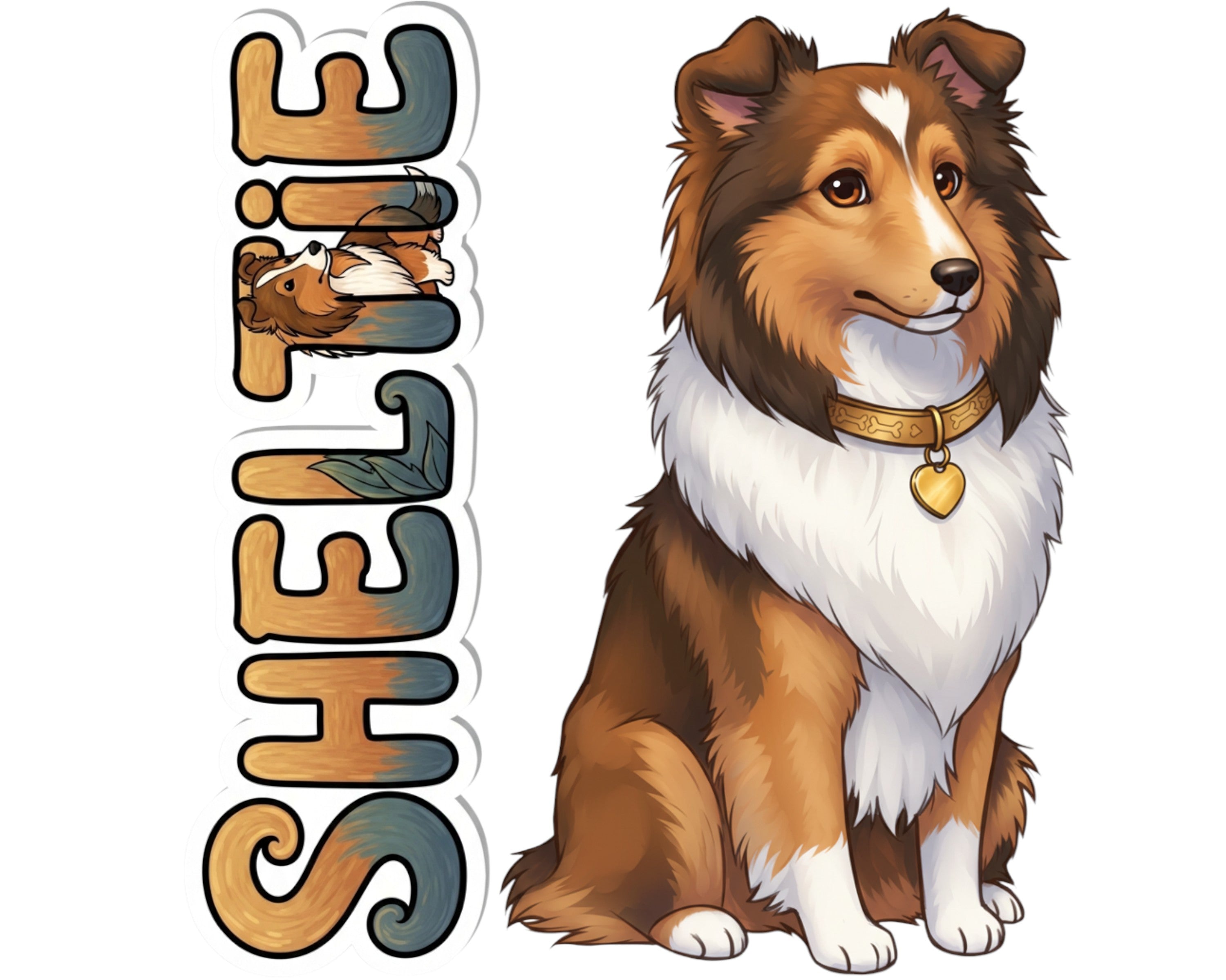 Sheltie Sticker and Magnet - Shadow of the Isles Pawkins™ – Herding Do ...
